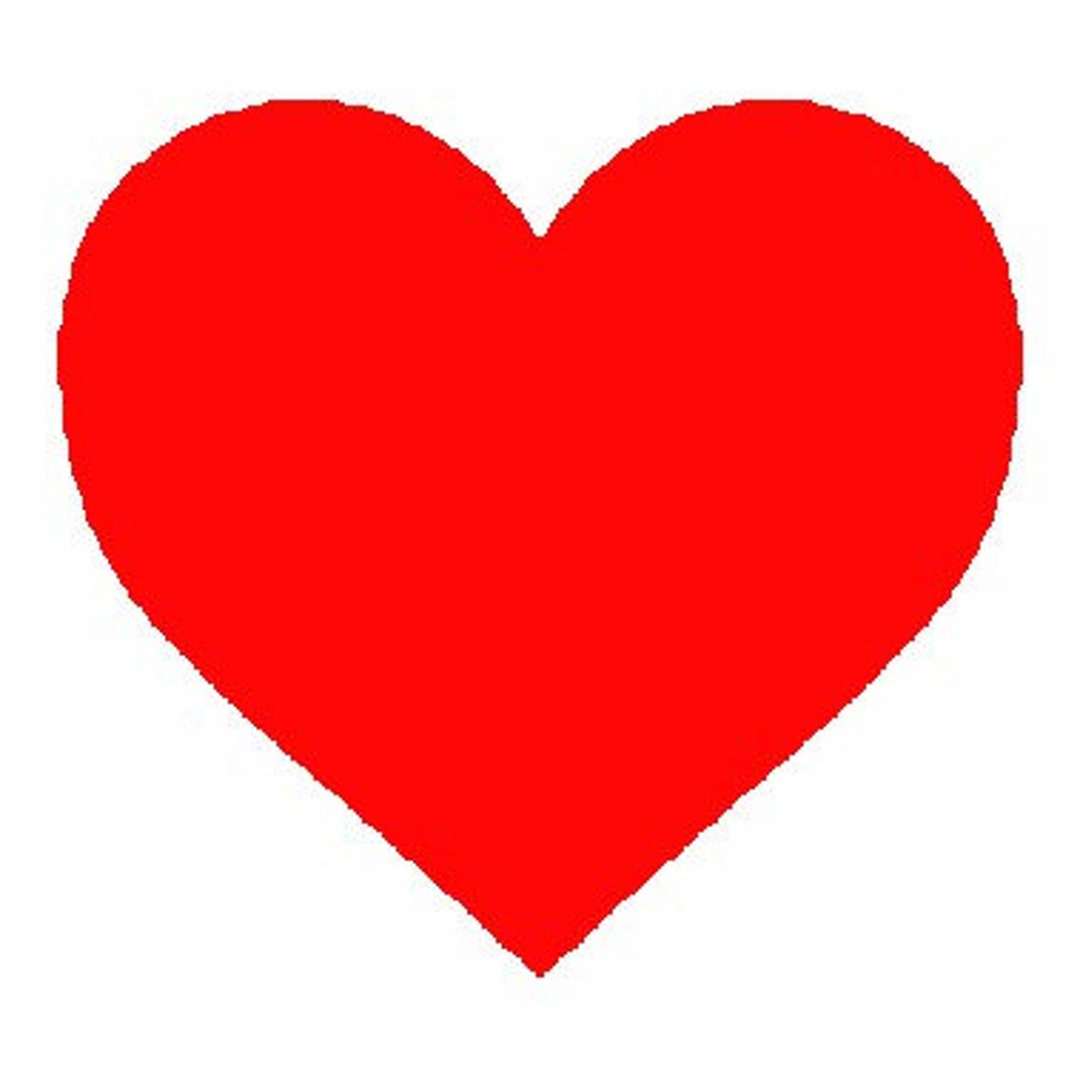 Simple Red Heart Image for Download and Use on Embroidery Machines - Etsy