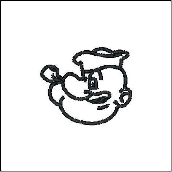 Popeye Inspired Sailor Image A Digital Embroidery File | Etsy