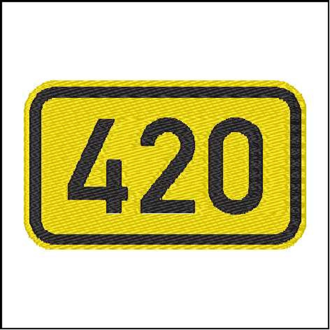 420 Caution Sign-a Digital File Download for Embroidery - Etsy