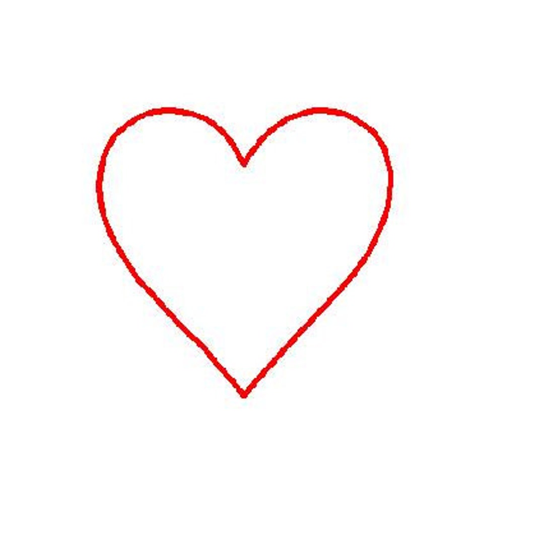 Heart Shape-a Digital File Download for Applique - Etsy