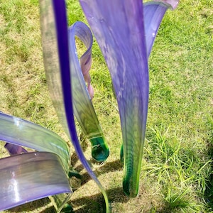 Made to Order - 6 Multi Colored Fronds - Hand Blown Glass Garden Art - Etsy