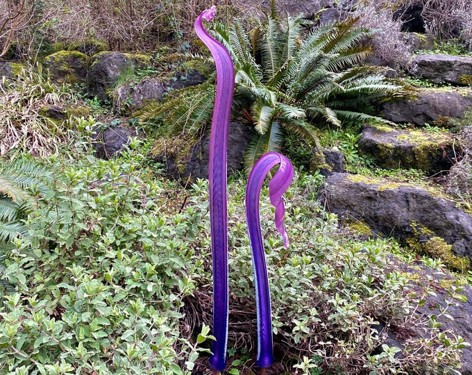 Floral Garden Art Handmade From Copper and Vintage Glassware in ...