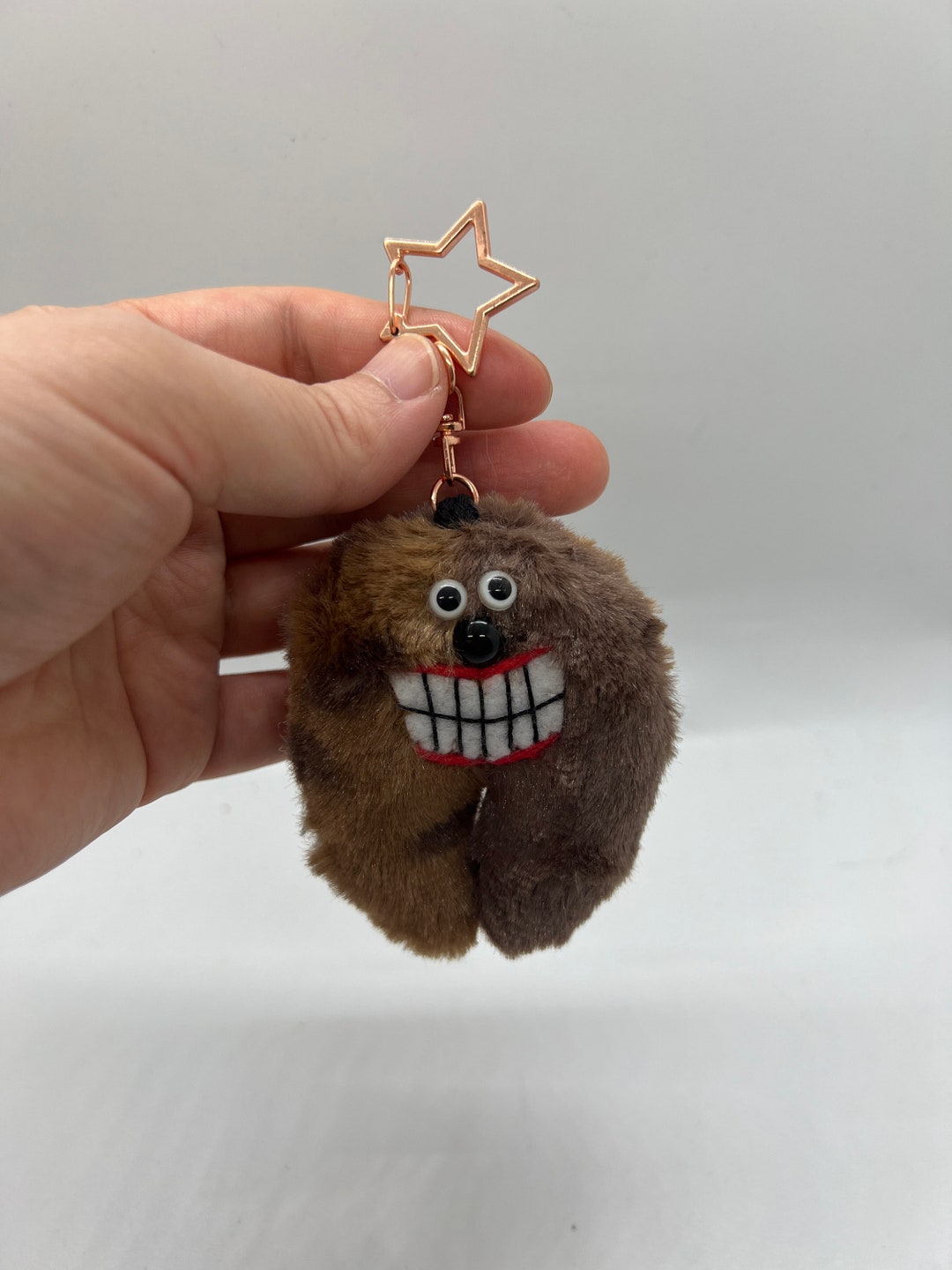 KOKEHI375 creepy Crotch Alien Plush Key Chain brown - Etsy