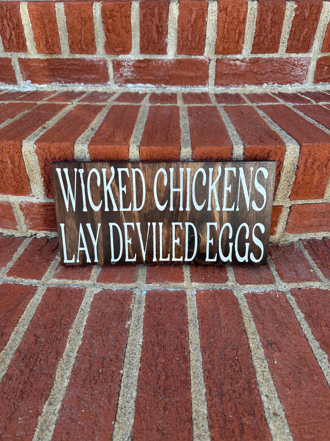 Wicked Chickens Lay Deviled Eggs Wooden Sign – 12x6 Inches - Etsy
