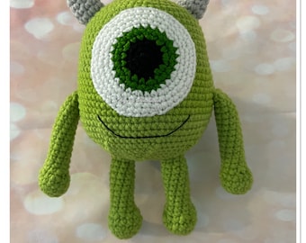 Mini Baby Mike Wazowski Handmade Crochet Monsters Inc - Etsy