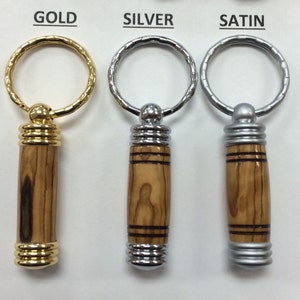 Oil vial Secret compartment keychain Bethlehem olive wood for | Etsy