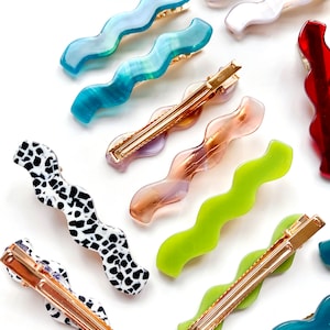 Barrette Hair Clip/wave Shape Hair Clip/minimalist Hair Clip/summer ...