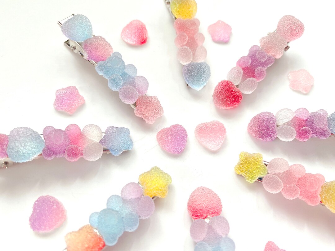 Cute Soft Candy Hair Clip/candy Bear Hair Clip/ Fruity Color Hair Clip ...