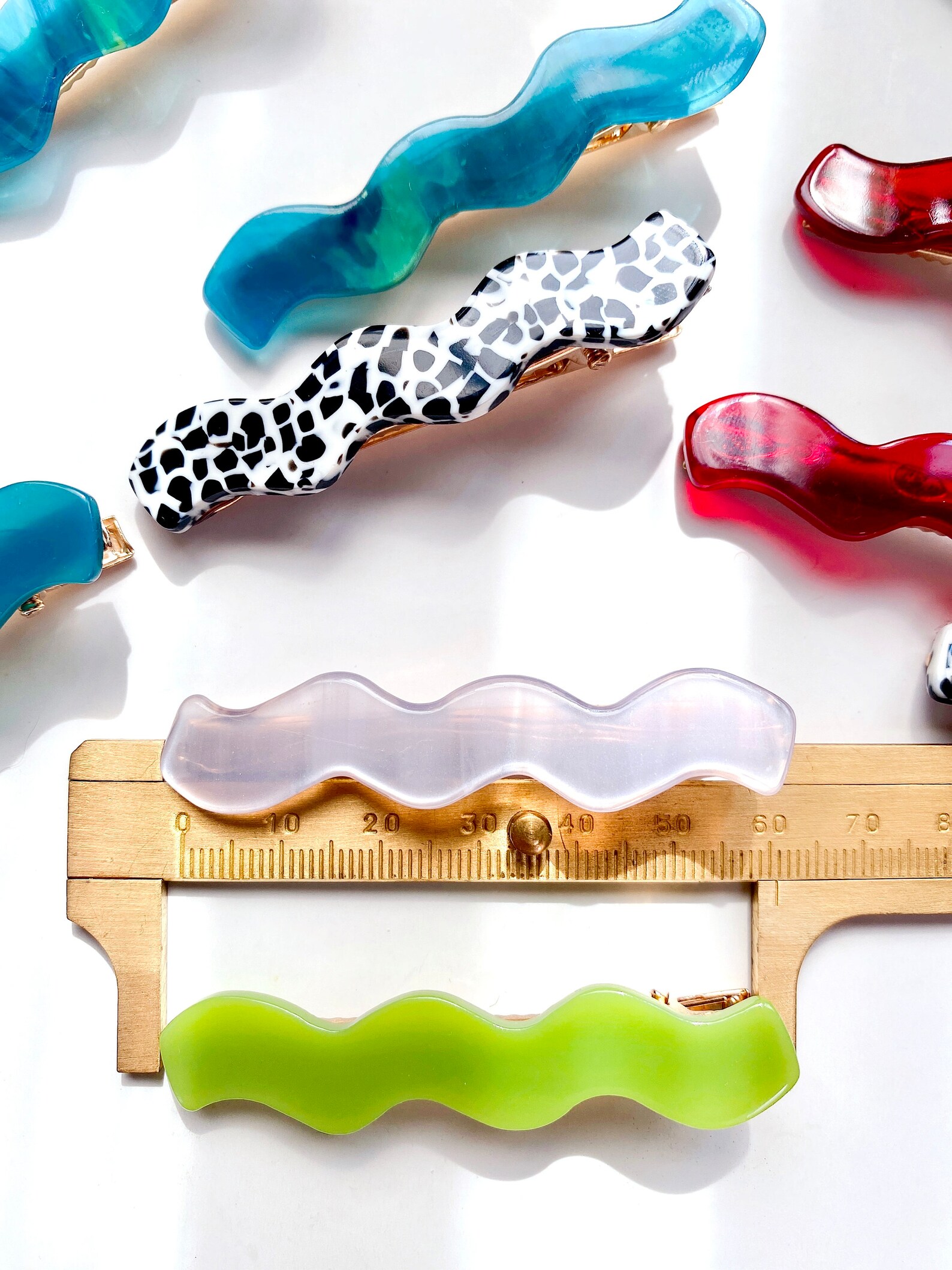 Barrette Hair Clip/wave Shape Hair Clip/minimalist Hair - Etsy