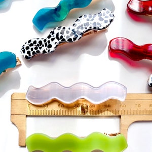Barrette Hair Clip/wave Shape Hair Clip/minimalist Hair - Etsy