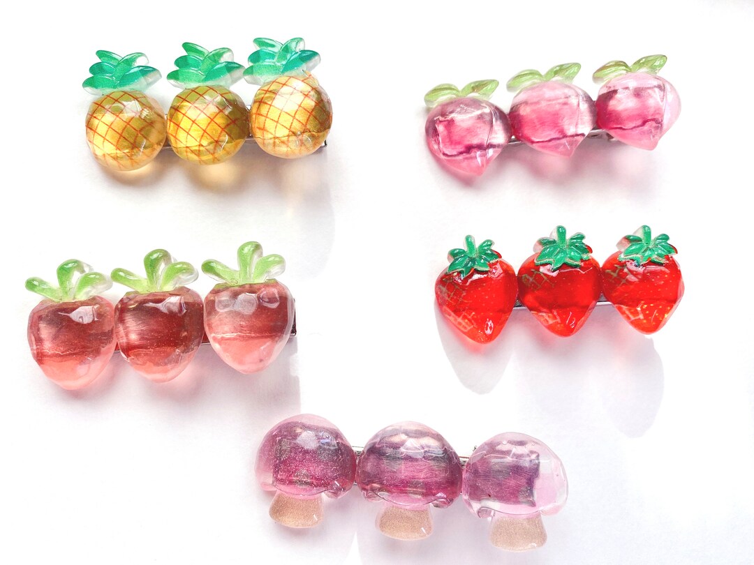 Fruit Hair Clip/sweet Hair Clip/strawberry Hair Clip/pineapple Hair ...