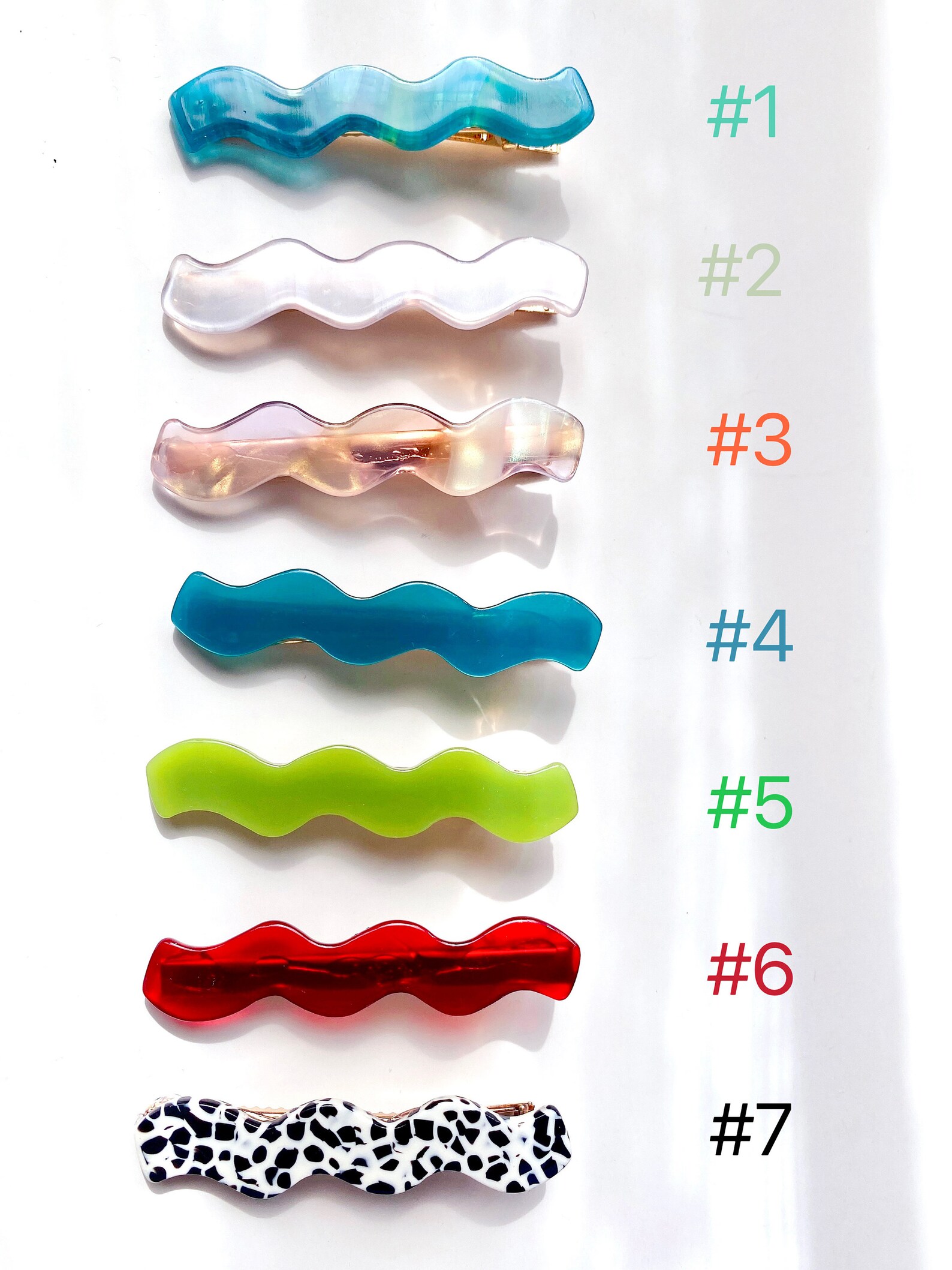 Barrette Hair Clip/wave Shape Hair Clip/minimalist Hair - Etsy