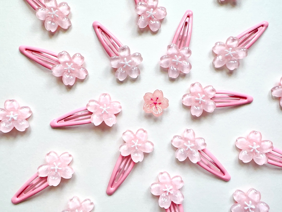 Sakura Hair Clip/pink Flower Hair Clip/light Pink Sakura Hair Clip/cute ...