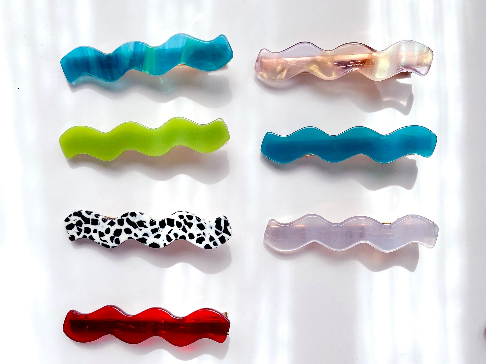 Barrette Hair Clip/wave Shape Hair Clip/minimalist Hair - Etsy