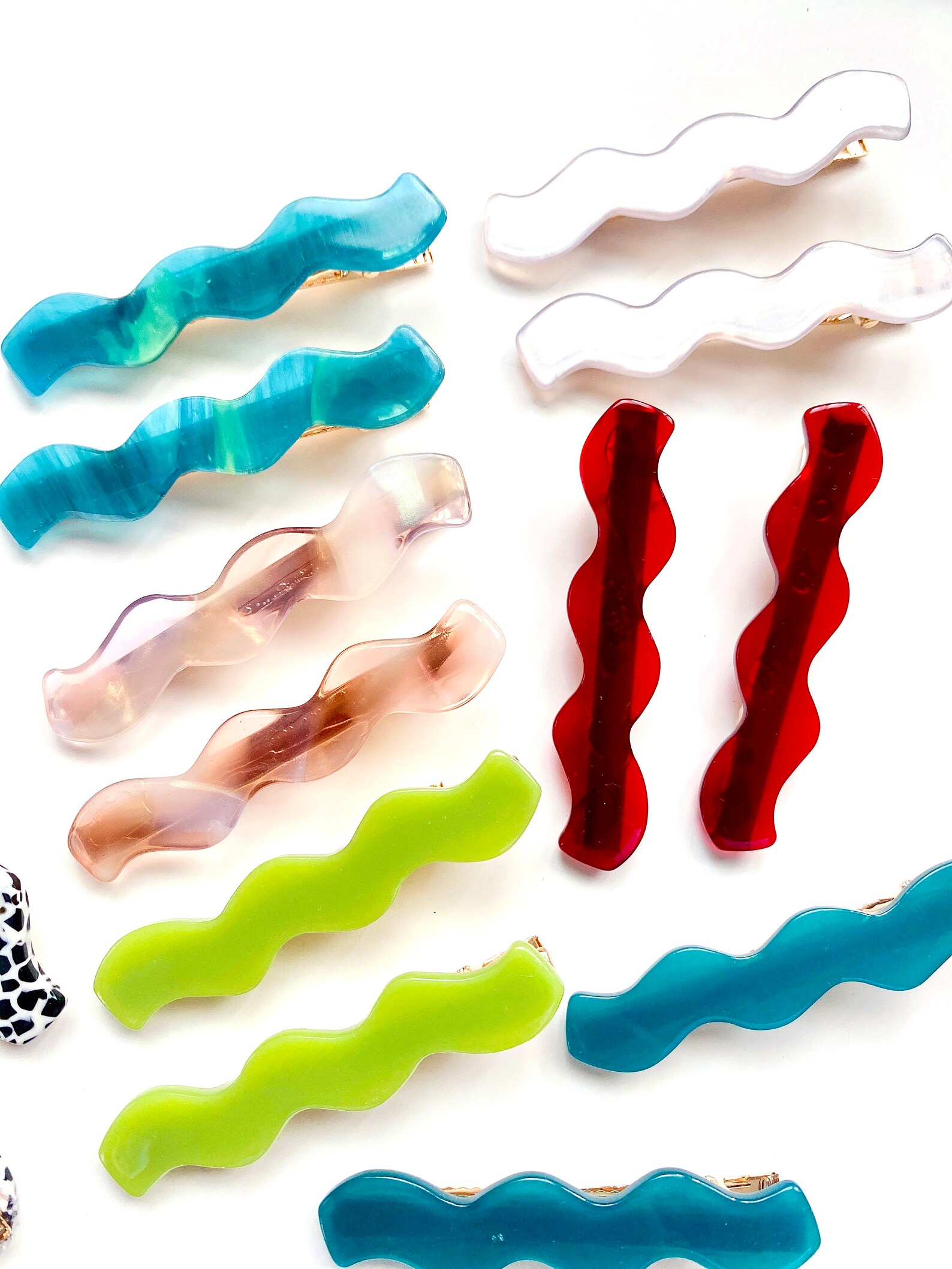 Barrette Hair Clip/wave Shape Hair Clip/minimalist Hair - Etsy