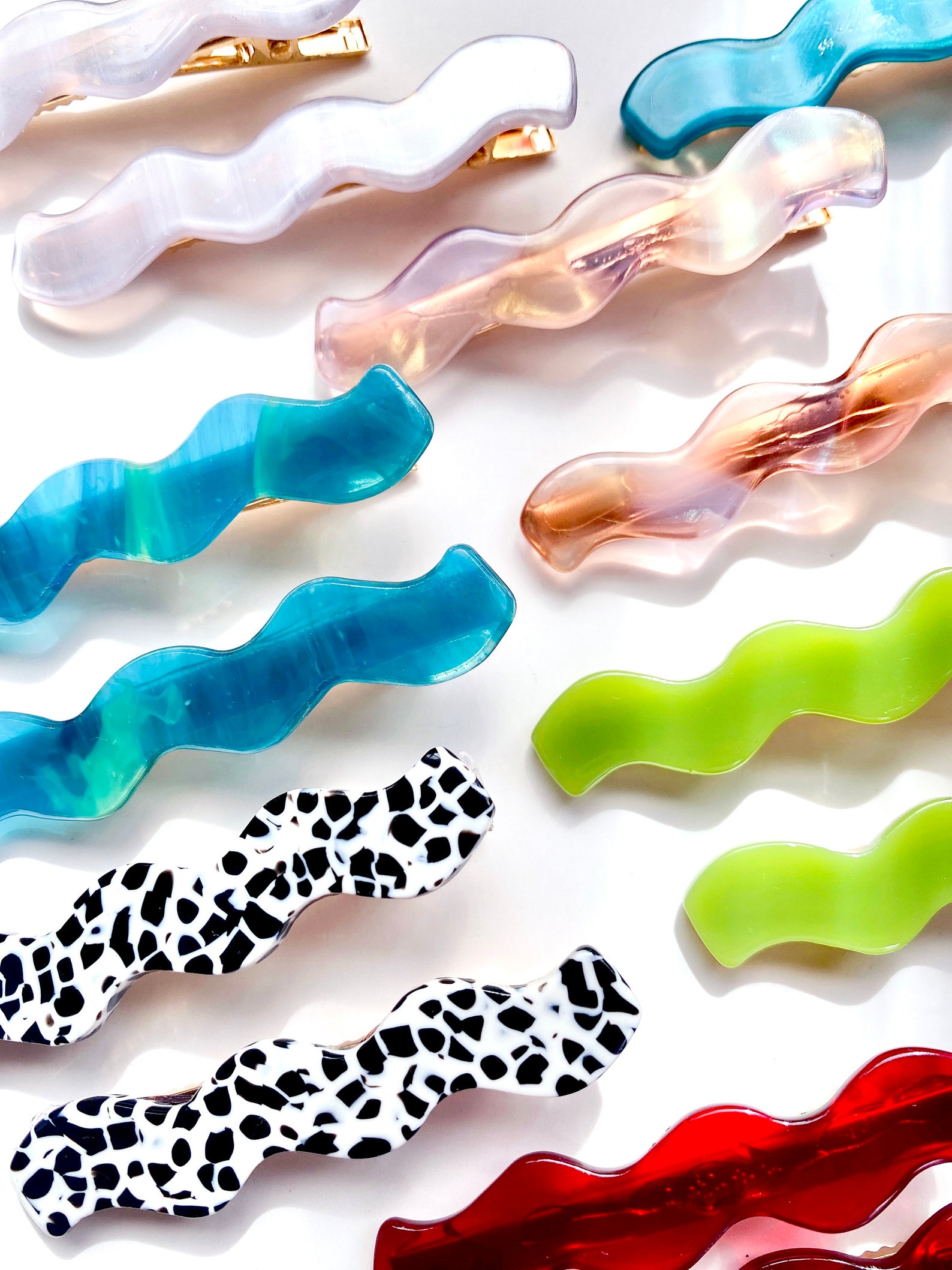 Barrette Hair Clip/wave Shape Hair Clip/minimalist Hair - Etsy