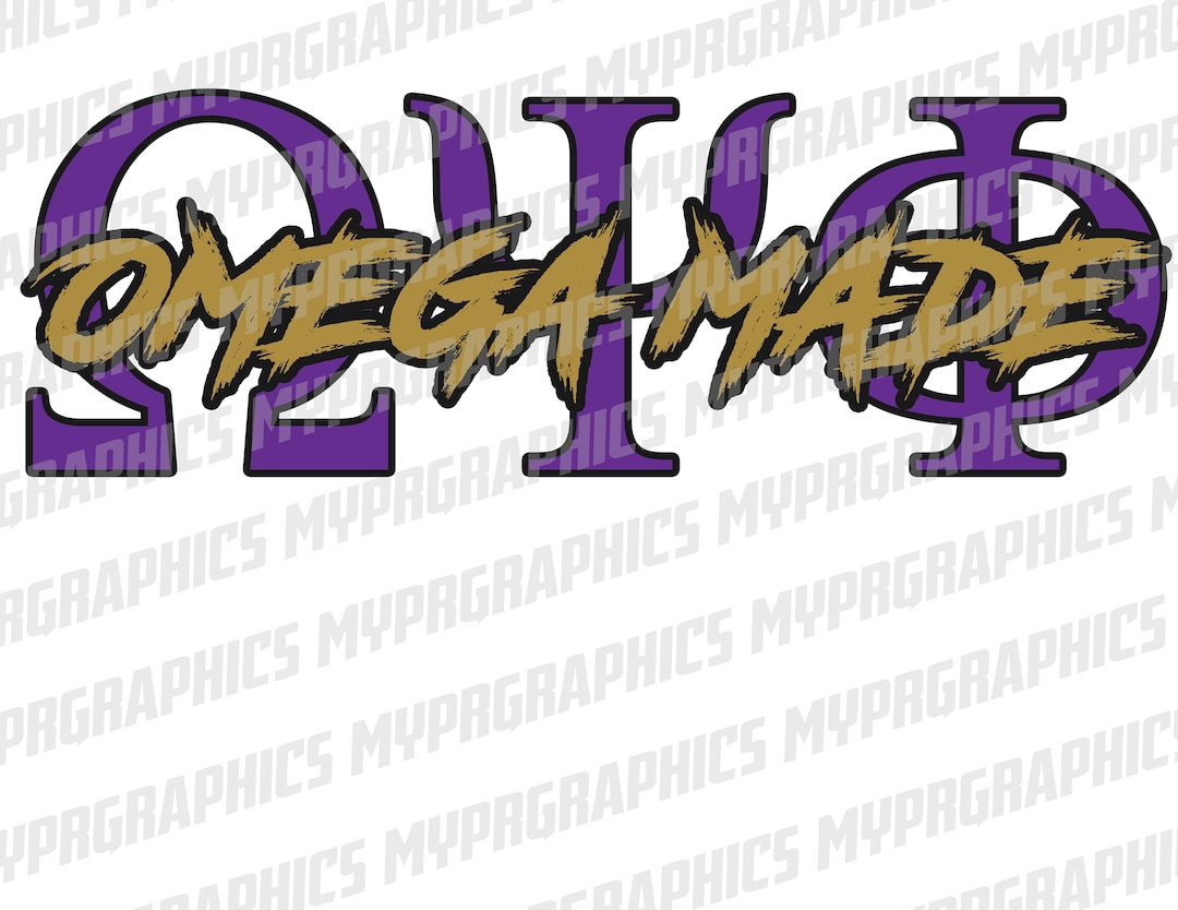 Omega Made Purple Svg, Large Greek Letters Png, Omega Psi Phi Png, Que ...