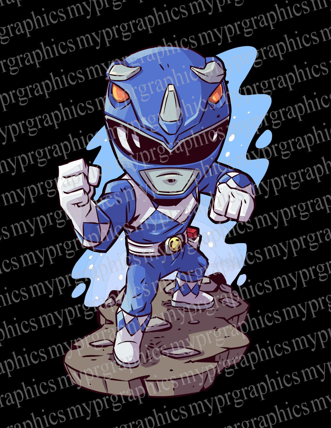 Power Ranger Clipart, Fanart, Power Ranger, Blue Ranger, Chibi ...