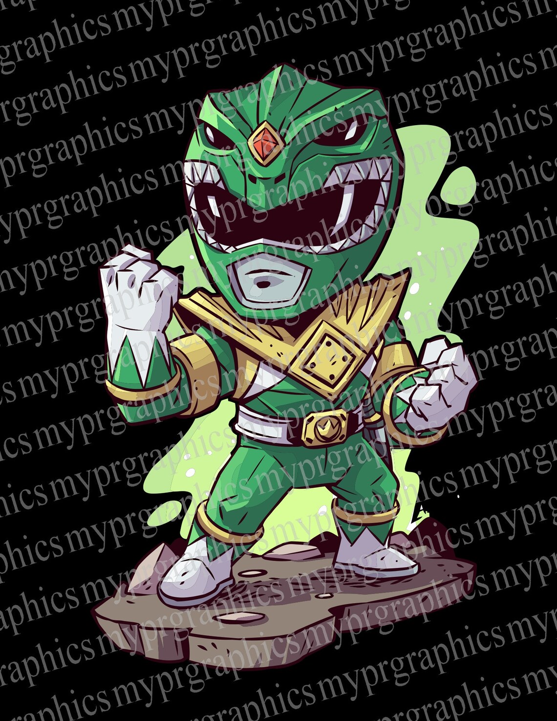 Power Ranger Clipart, Fanart, Power Ranger, Green Ranger, Chibi ...