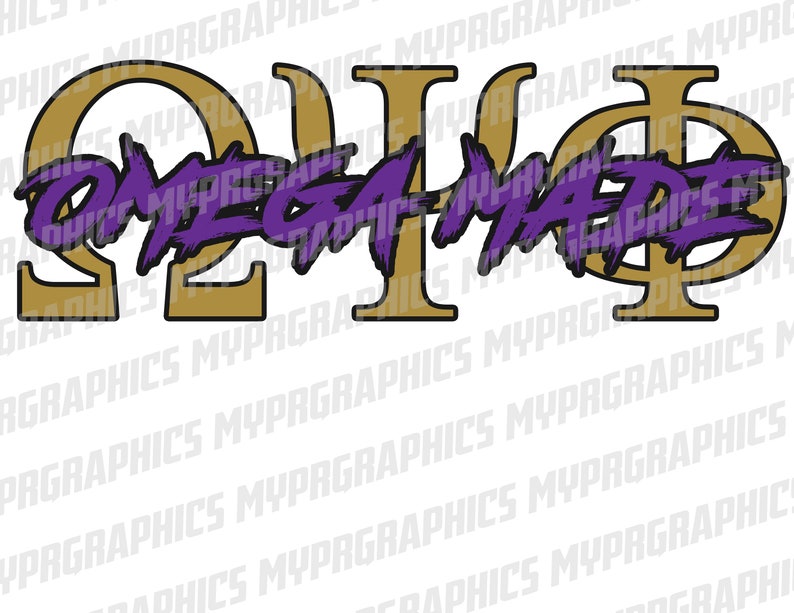 Omega Made Black Svg, Large Greek Letters Png, Omega Psi Phi Png, Que ...