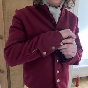 17th / 18th Century Unlined Jacket in Wine Red - Etsy