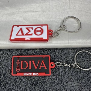 DST Keychains, Delta Sigma Theta Paraphernalia, J13, Crimson and Cream ...