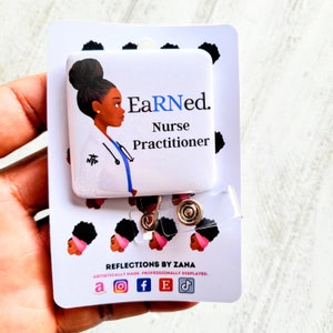 Nurse Practitioner Art Retractable Badge Buddy, Advanced Practice Badge ...