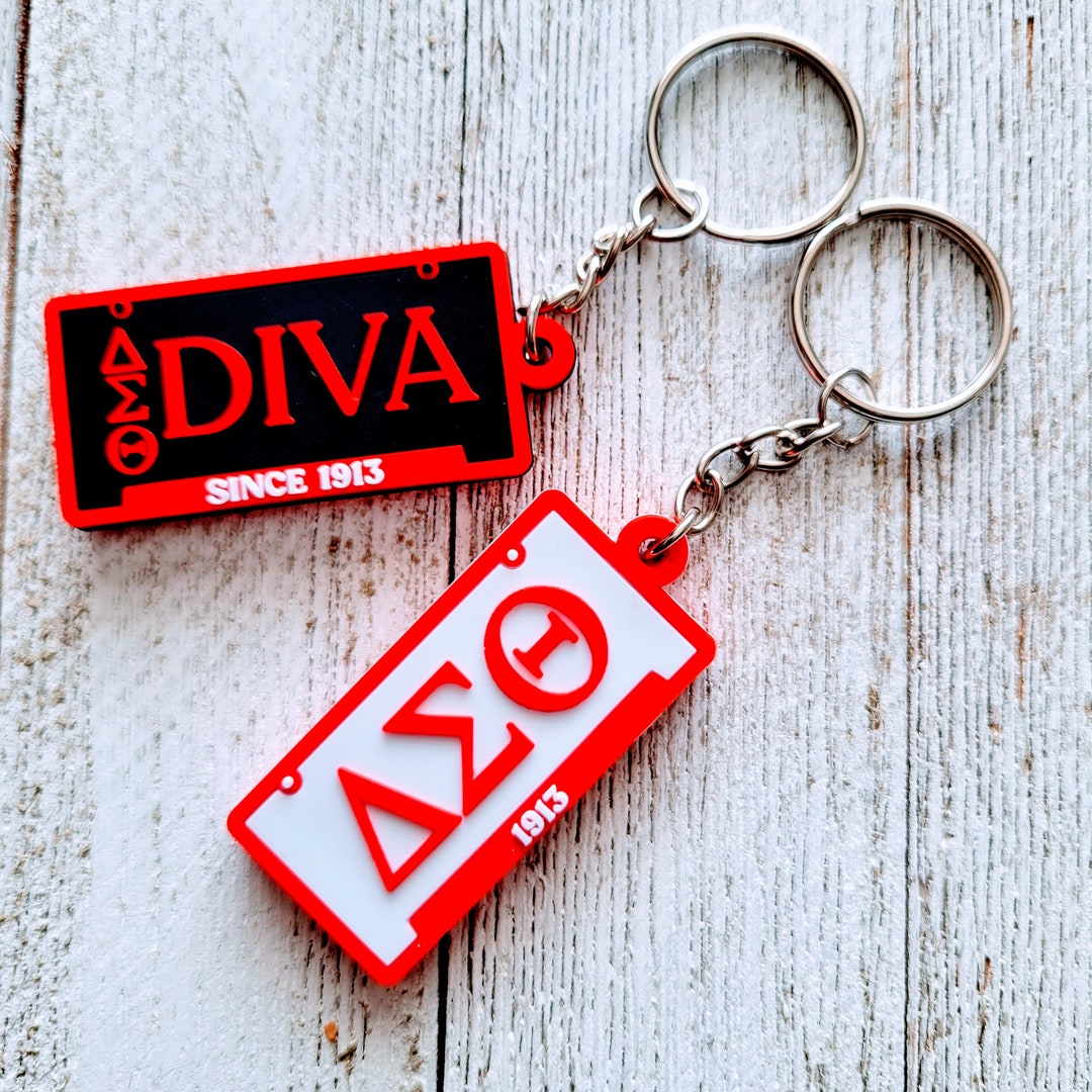 DST Keychains, Delta Sigma Theta Paraphernalia, J13, Crimson and Cream ...