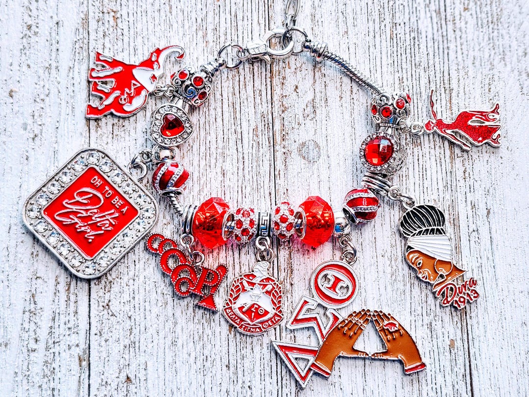 Delta Sigma Theta Bracelet: DST Sorority Jewelry, Custom Deltaversary ...