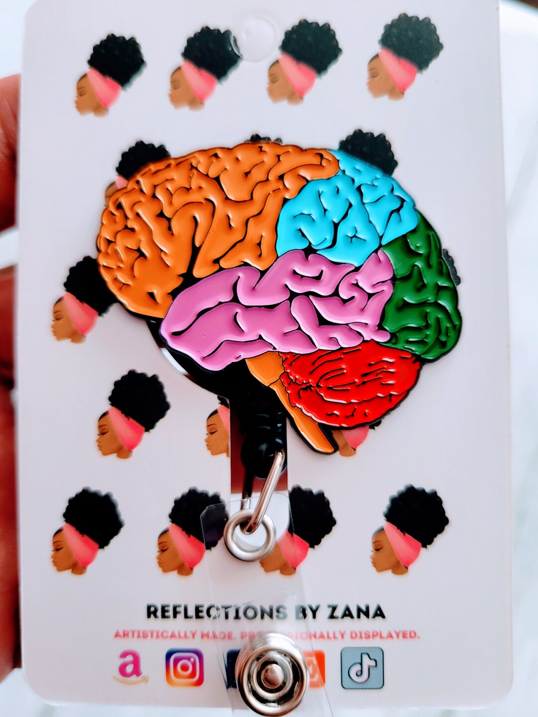 Brain Anatomy Retractable Badge Reels, Mental Health Awareness ID ...