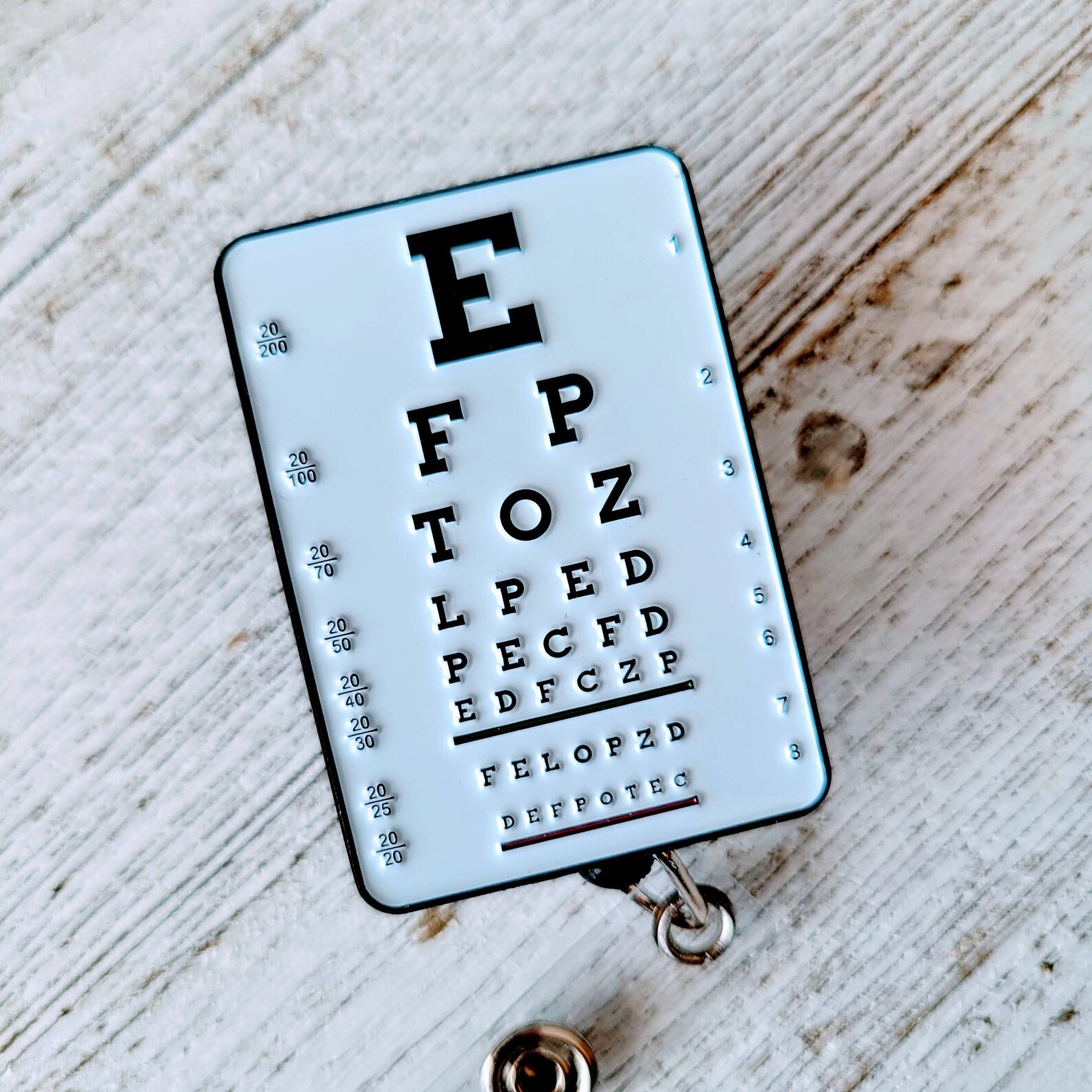 Optometry Vision Test Eye Chart Professional Custom Badge Holder ID ...