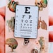 Optometry Vision Test Eye Chart Professional Custom Badge Holder ID ...
