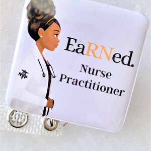 Nurse Practitioner Art Retractable Badge Buddy, Advanced Practice Badge ...