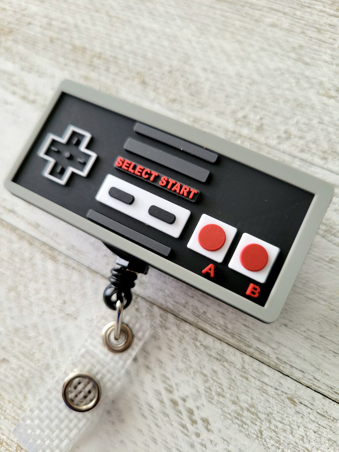 Custom Retro Nintendo Controller Badge Reel ID Holder - Etsy