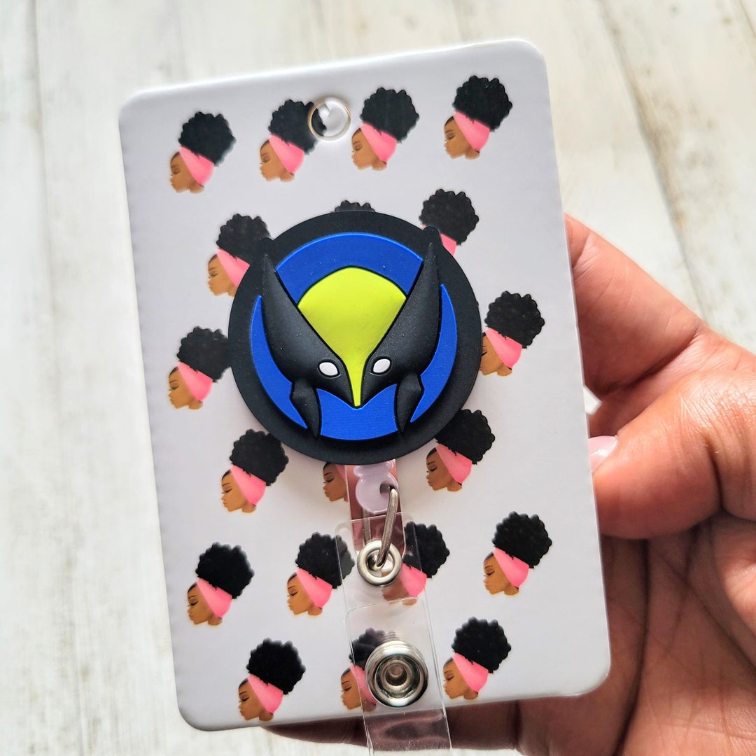 Wolverine 3D Superhero Badge Reels, Comic Book 97 Nurse Clip, Cartoon ...