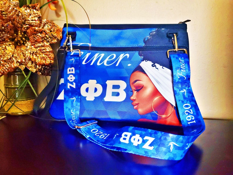 Zeta Phi Beta Luxury Crossbody Bag, D9 Sorority Paraphernalia, Z-phi ...