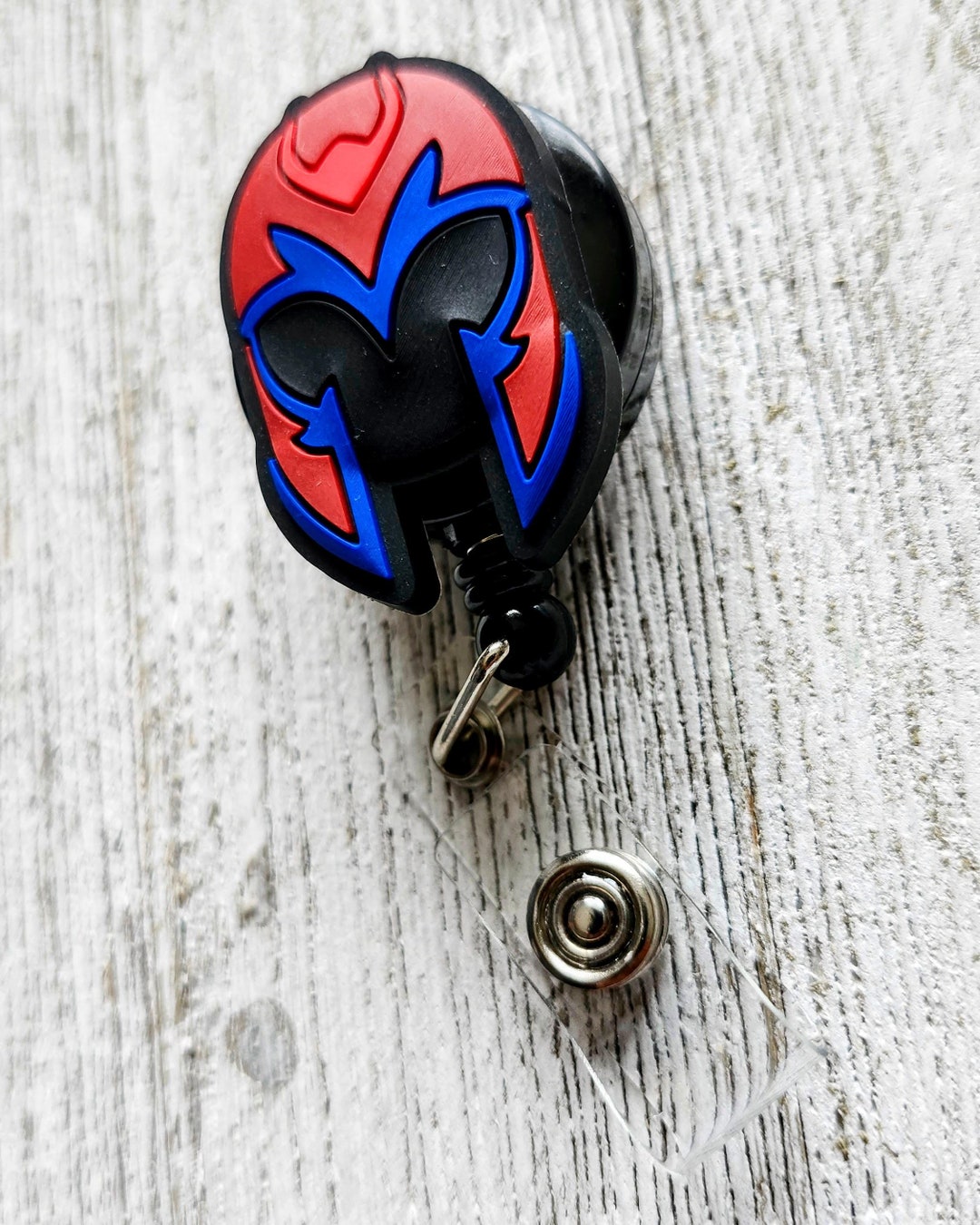 Magneto Helmet X-men Superhero Badge Reels, Comic Book 97 Nurse Clip ...