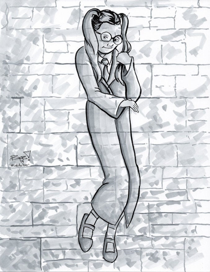 Original Art (#inktober2019) - Moaning Myrtle - Etsy