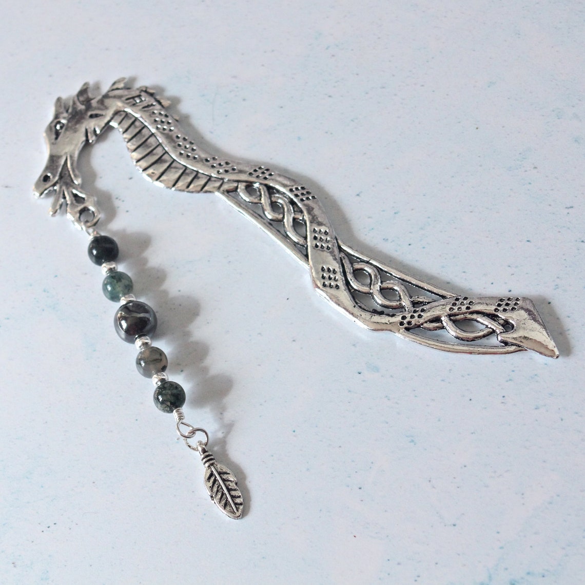 Dragon Bookmark With Gemstone Choice Bookmarks for Him - Etsy