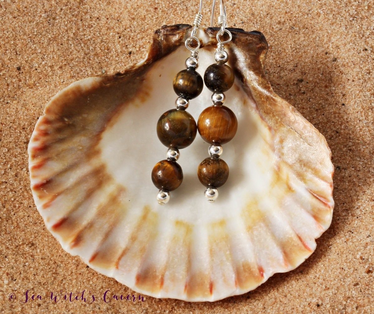 Tiger Eye Earrings | Tiger Eye Jewellery for Women | Everyday Earrings ...