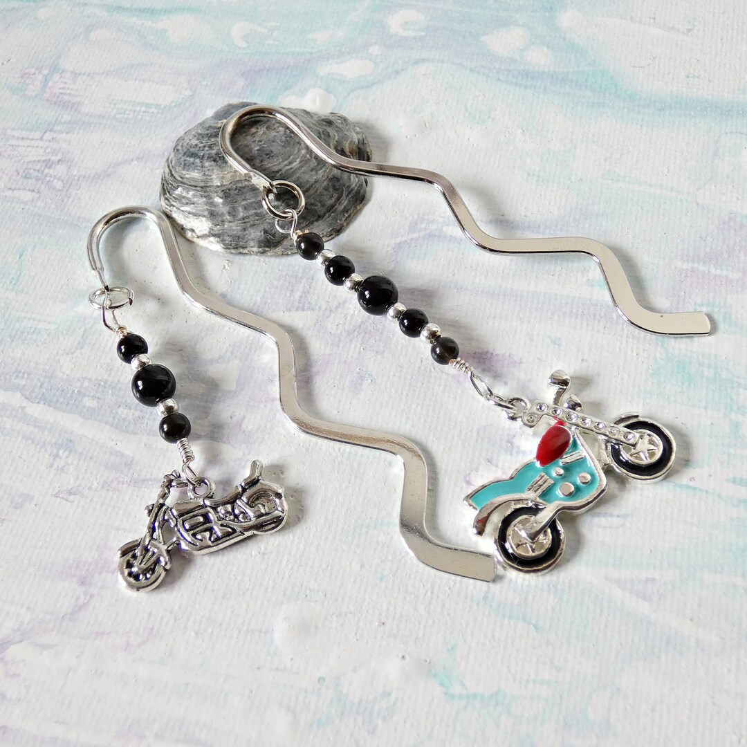 Bookmark Gift for Dad. Motorcycle Bookmark. Motorbike Charm. Biker ...