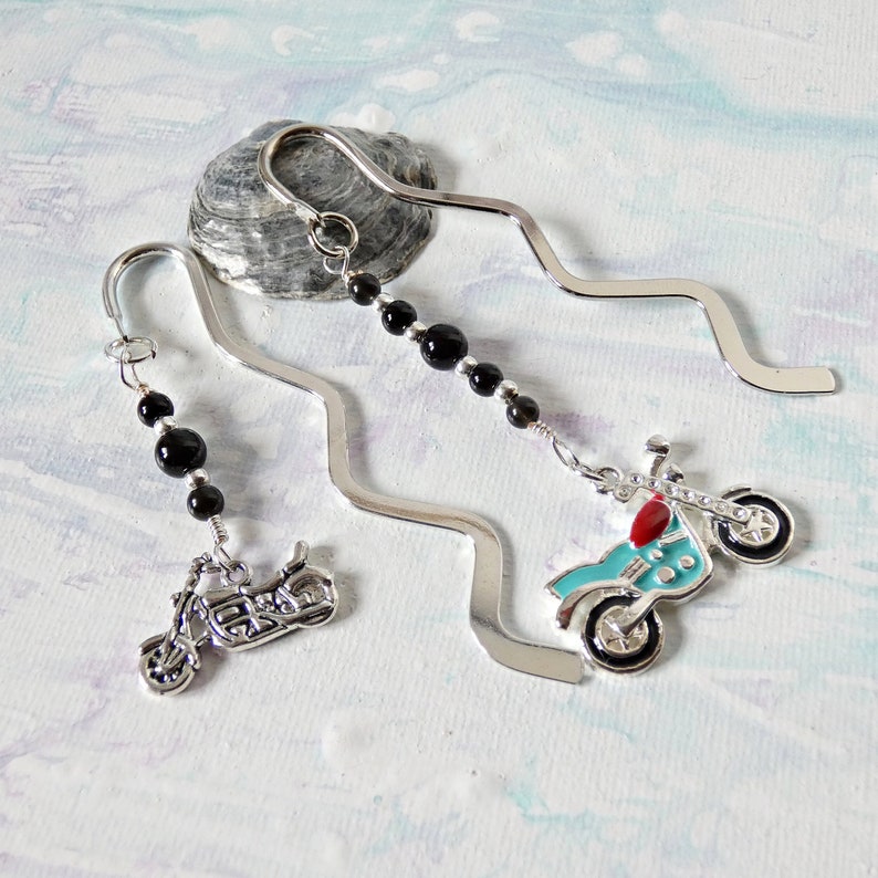 Bookmark Gift for Dad. Motorcycle Bookmark. Motorbike Charm. Biker ...