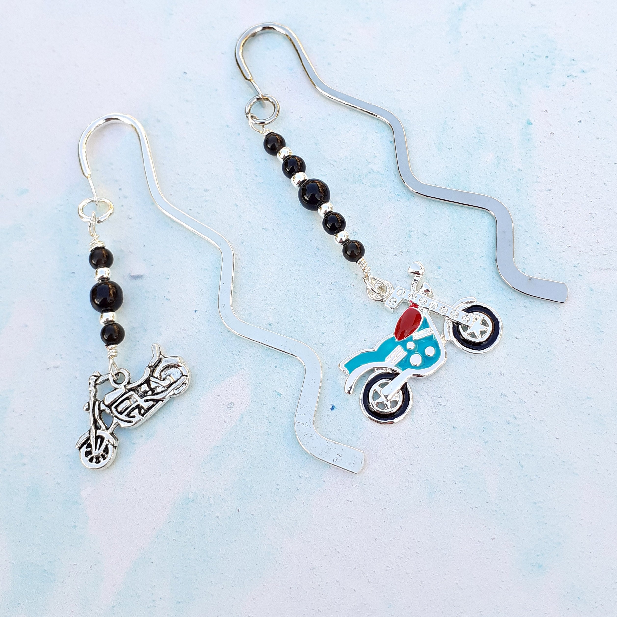 Bookmark Gift for Dad. Motorcycle Bookmark. Motorbike Charm. Biker ...