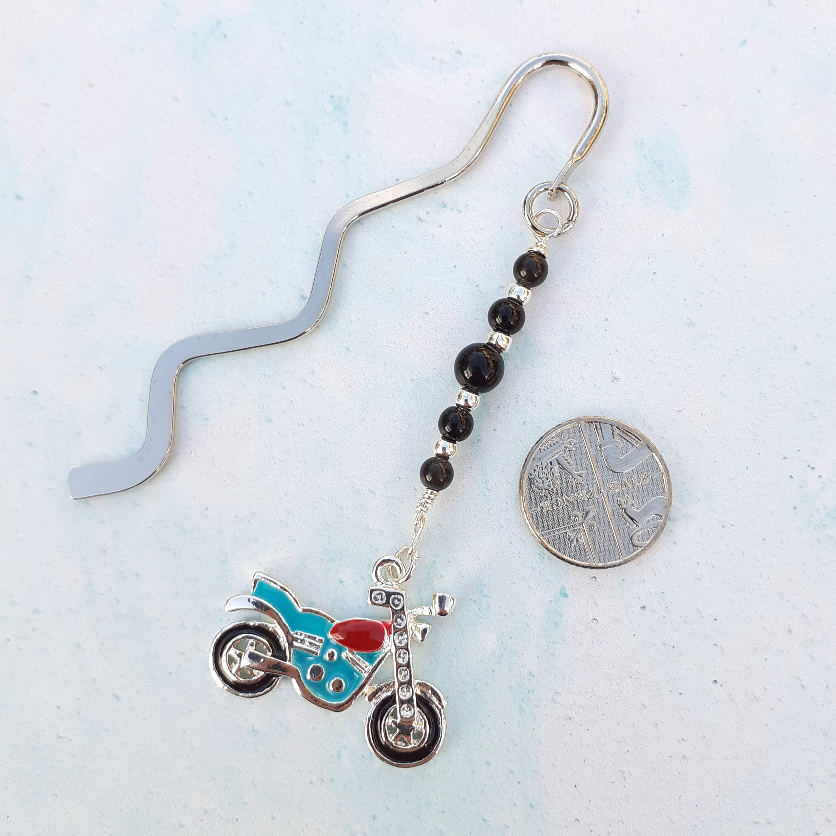 Bookmark Gift for Dad. Motorcycle Bookmark. Motorbike Charm. Biker ...