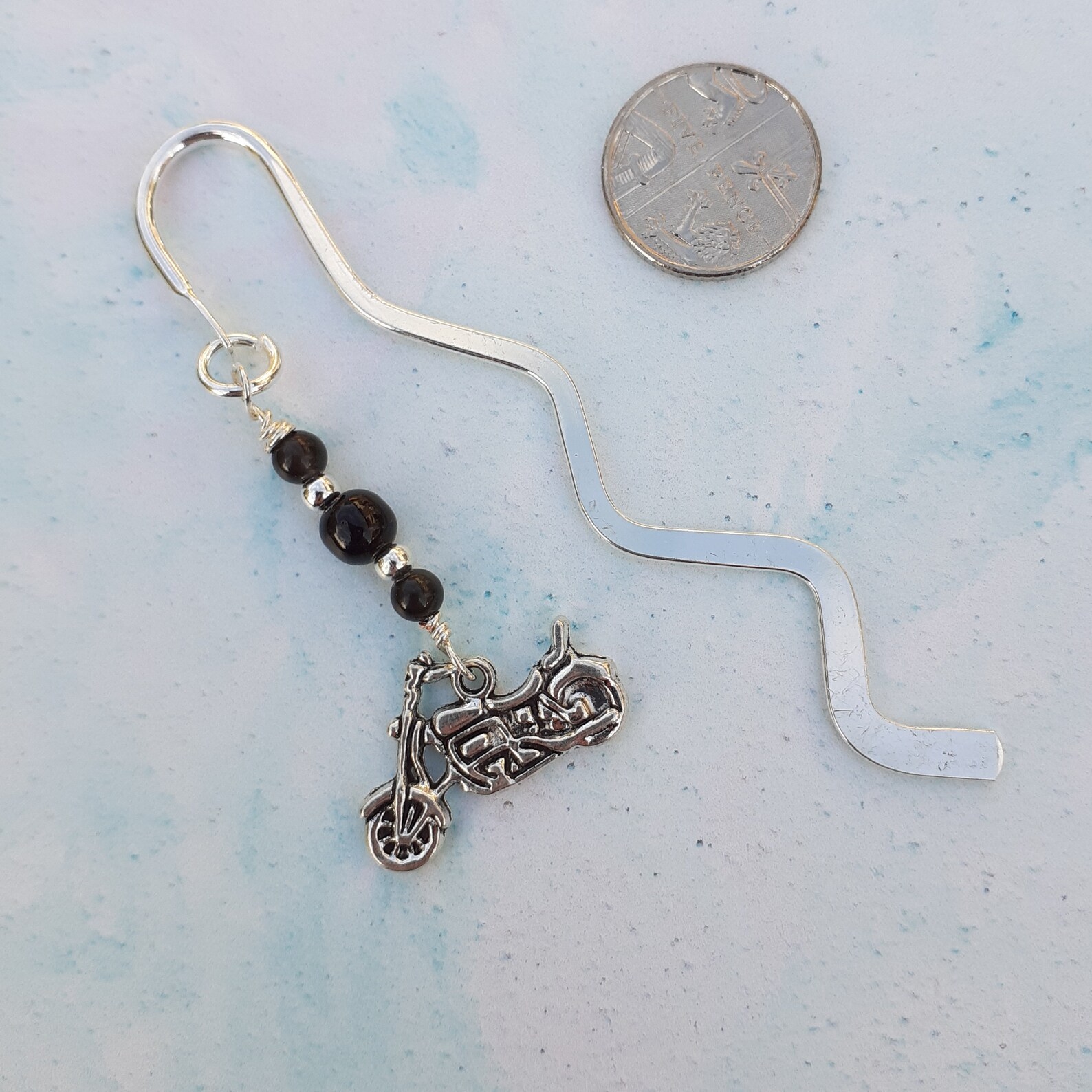 Bookmark gift for Dad. Motorcycle Bookmark. Motorbike Charm. | Etsy