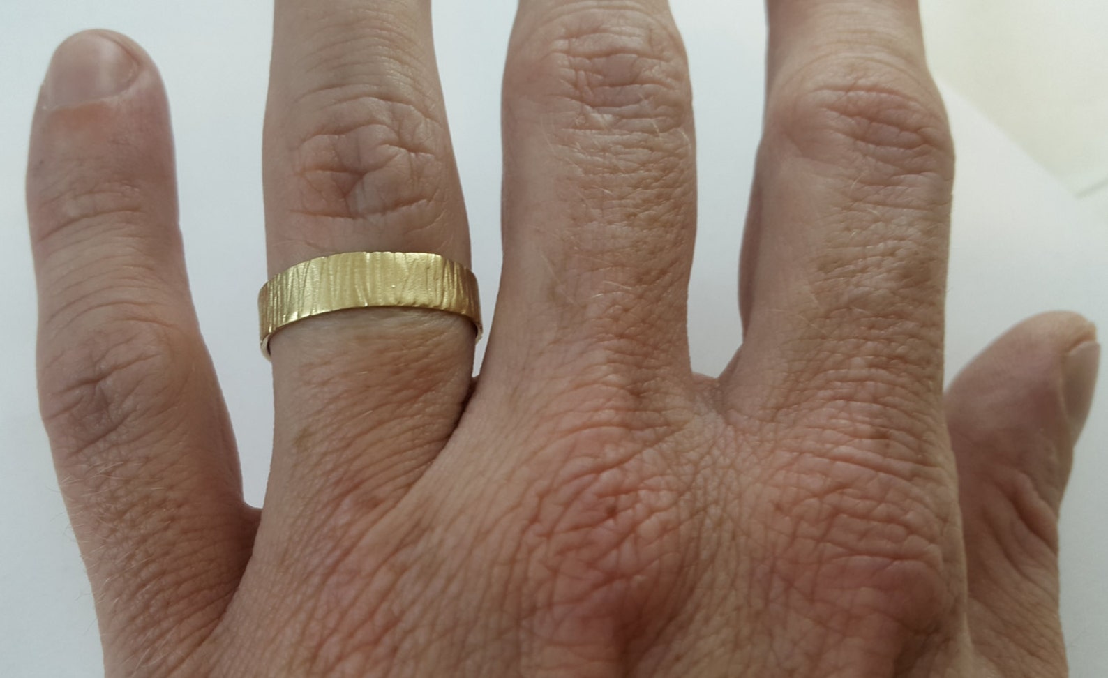 14k Yellow Gold Wedding Band Wedding Ring Lines Ring | Etsy