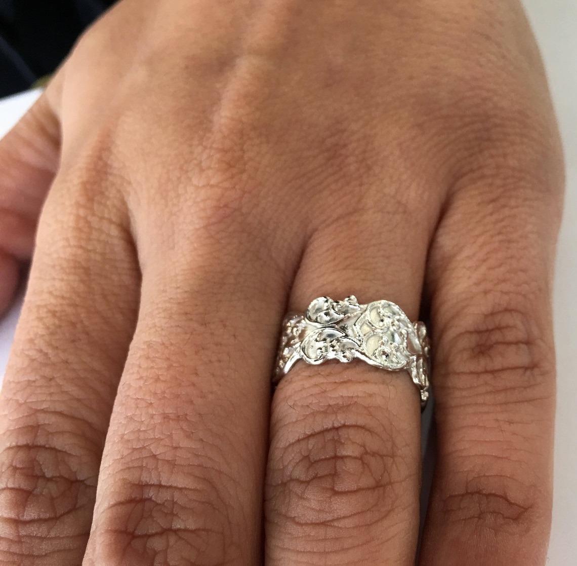 Unique Wedding Ring Wedding Band Women White Gold Bands - Etsy