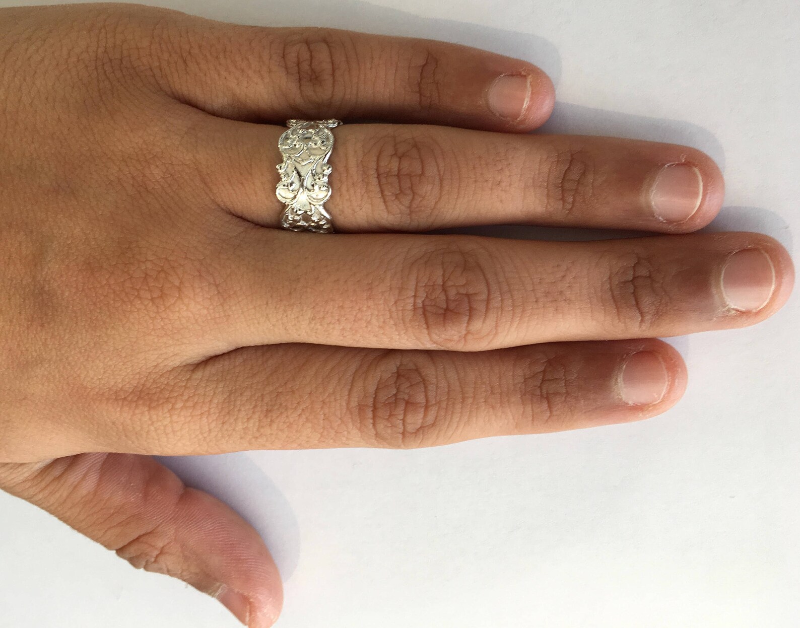 Unique Wedding Ring Wedding Band Women White Gold Bands - Etsy