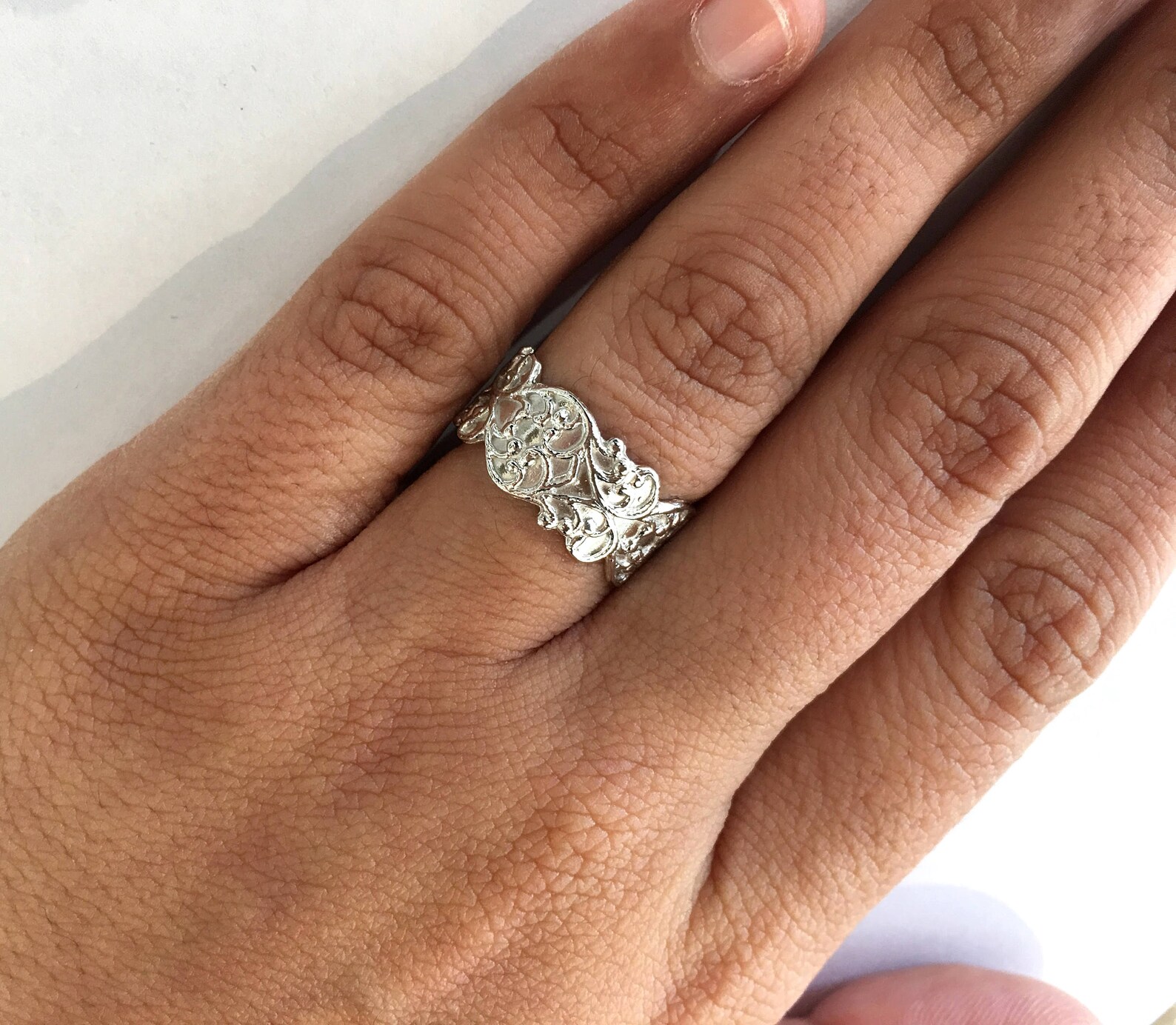 Unique Wedding Ring Wedding Band Women White Gold Bands - Etsy