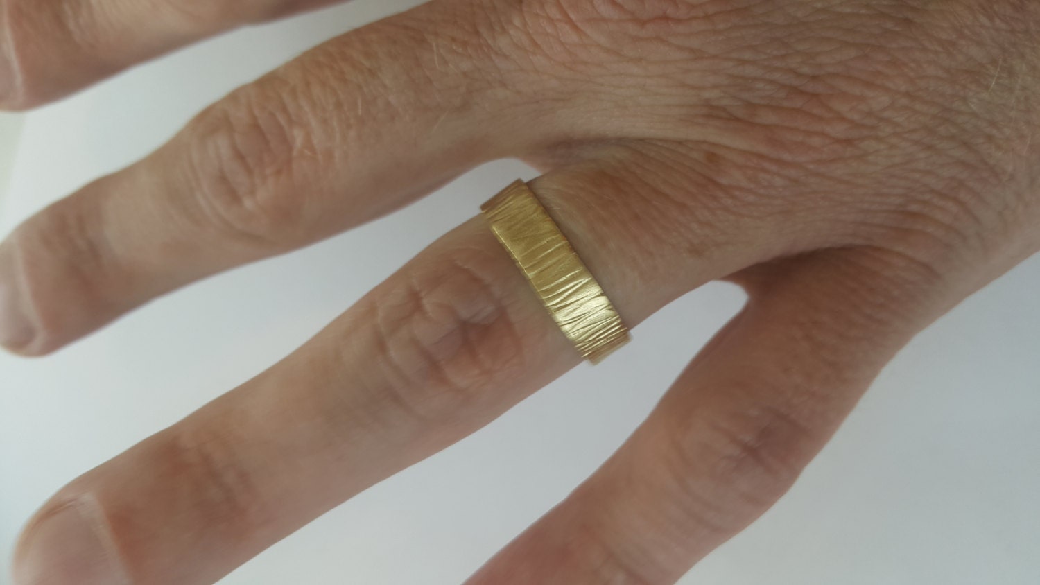 14k Yellow Gold Wedding Band Wedding Ring Lines Ring | Etsy